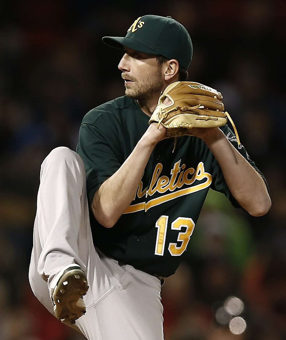 Red Sox overpower Griffin, A's