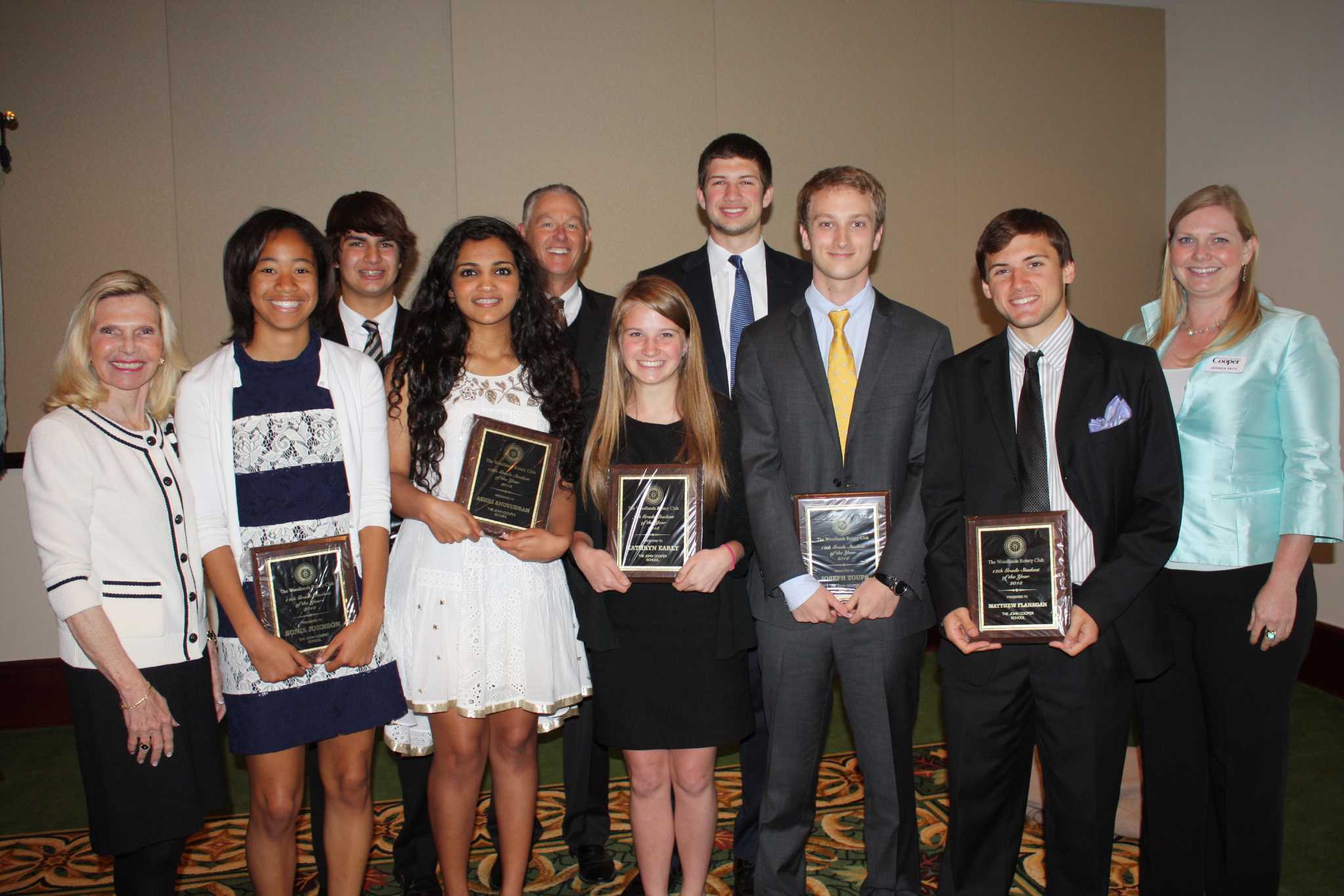 John Cooper School students honored at Rotary luncheon