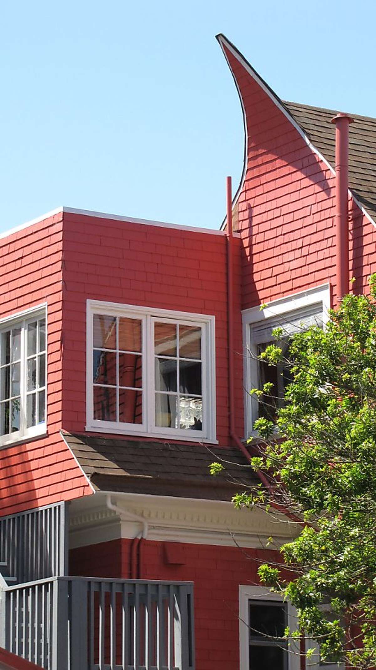 A corner house where gables steal the show