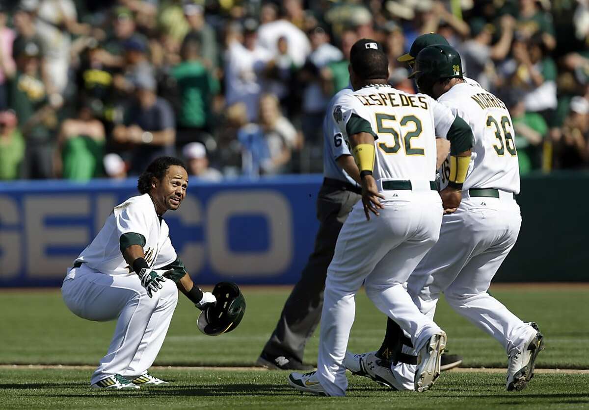 A's break losing streak 9-8 over O's in 10