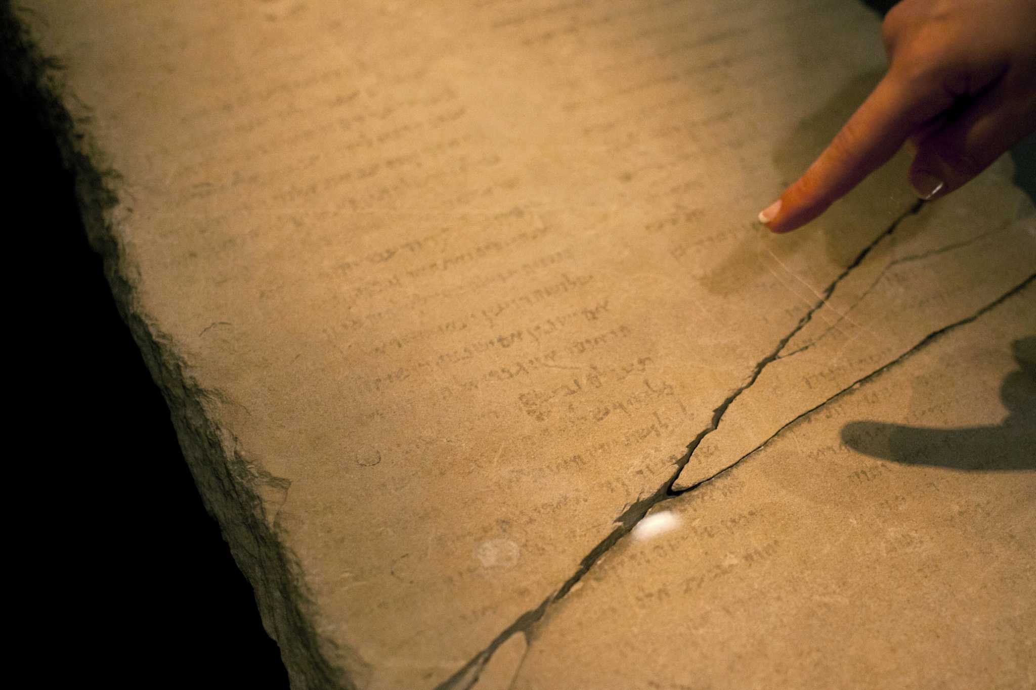 Mysterious Hebrew stone displayed in Jerusalem