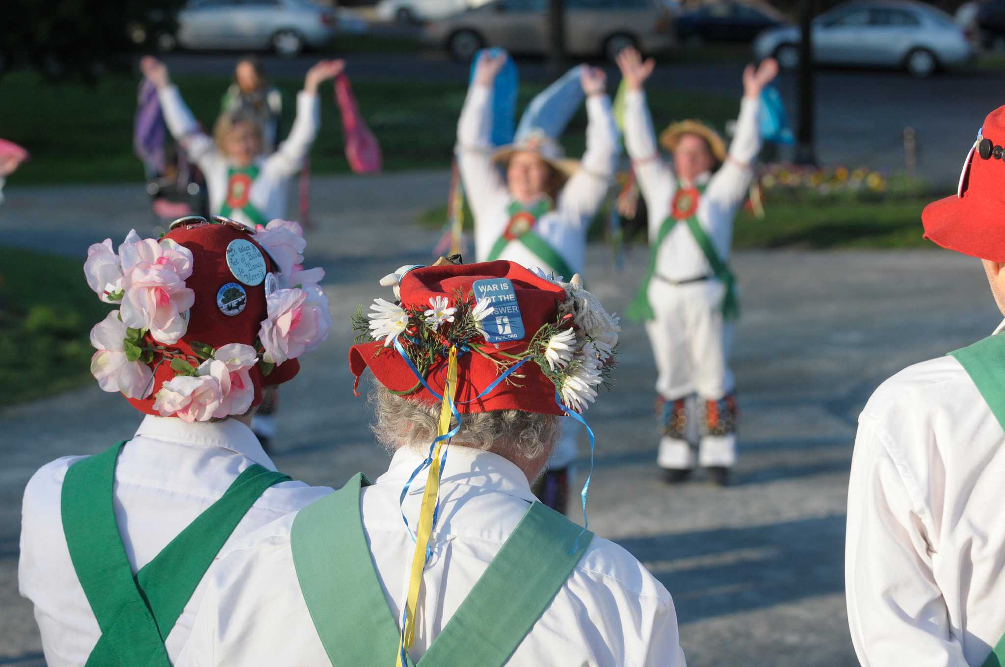Traditional English dancing in Washington Park