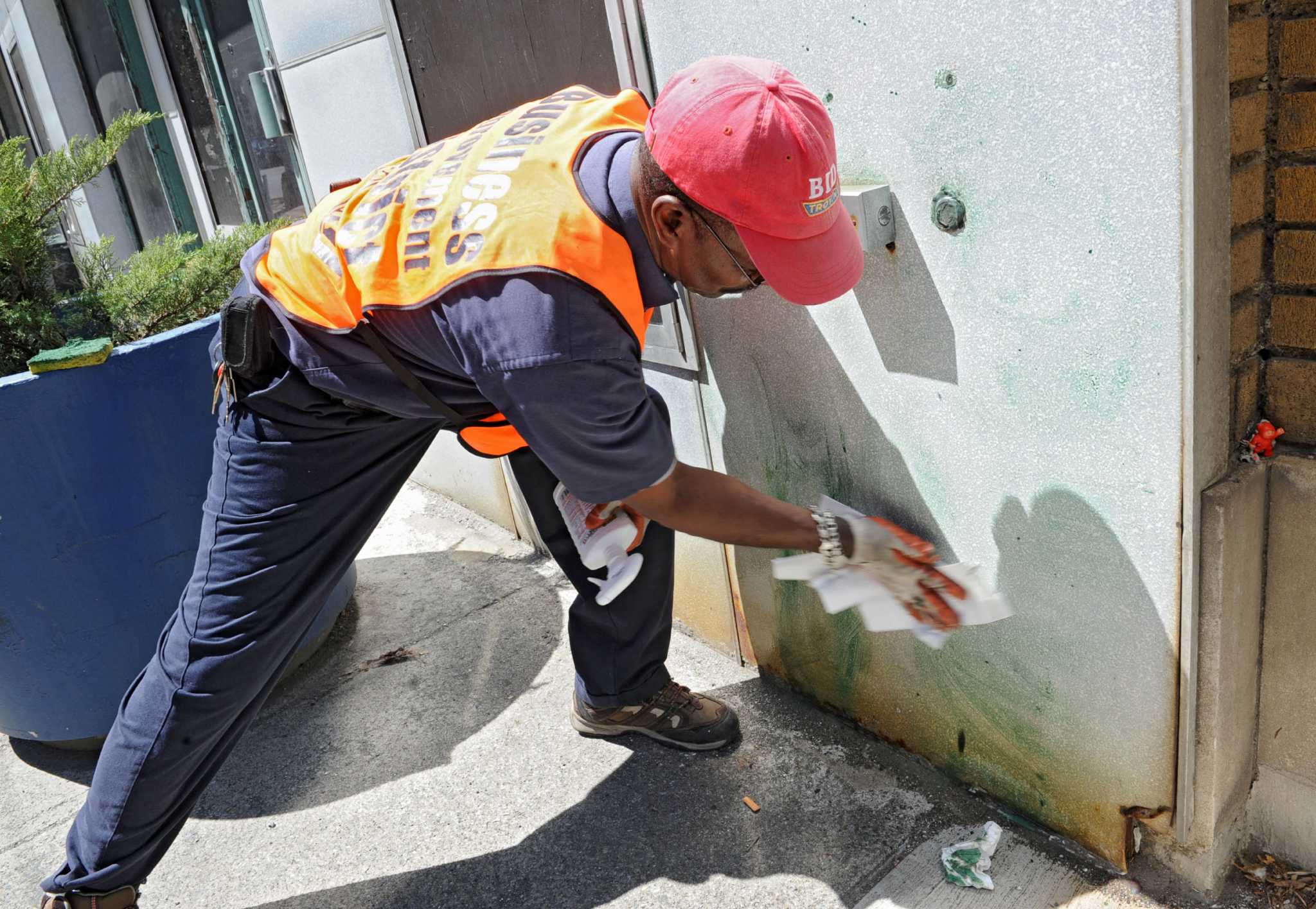 Graffiti in Troy wiped clean