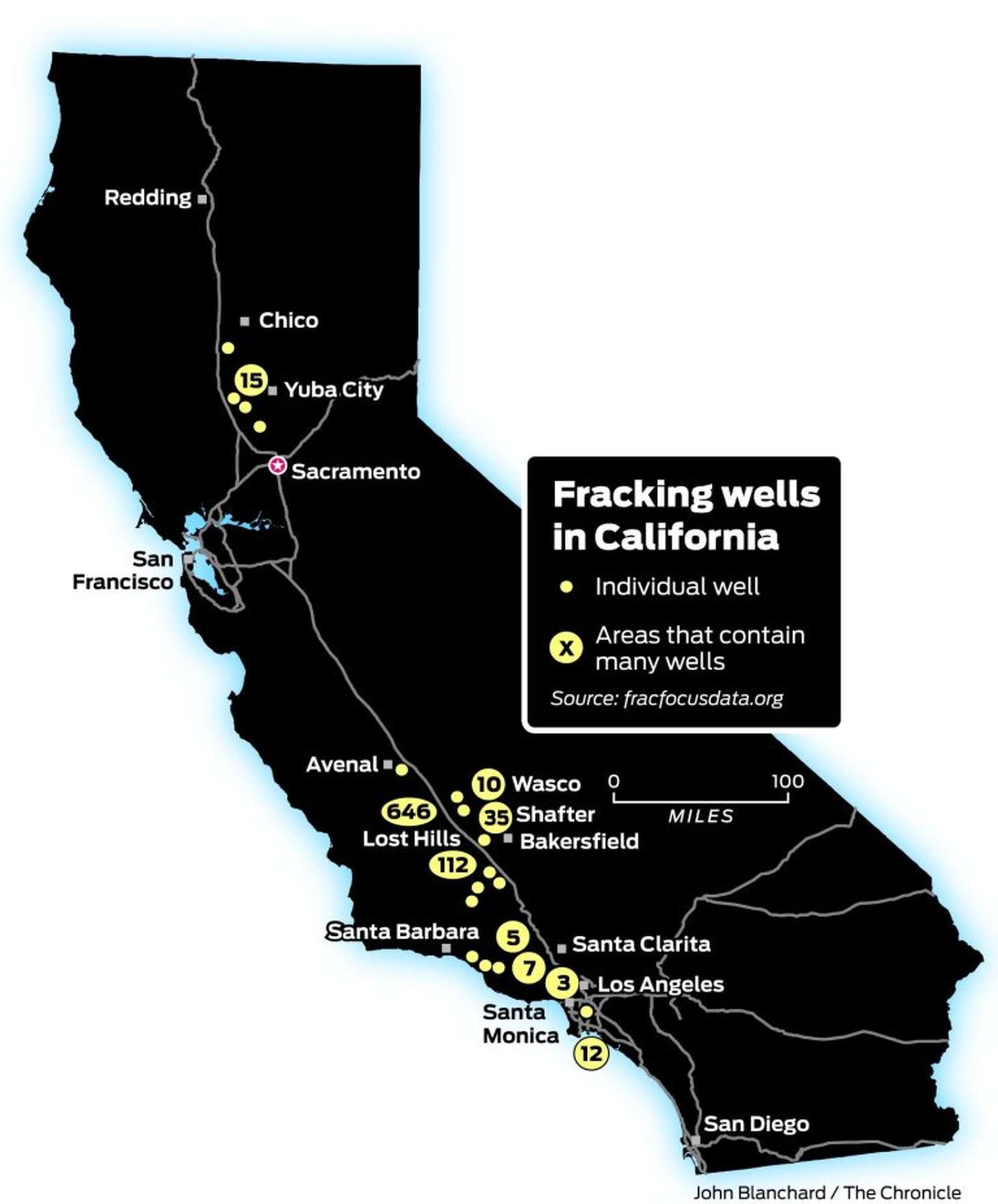 California Fracking Map