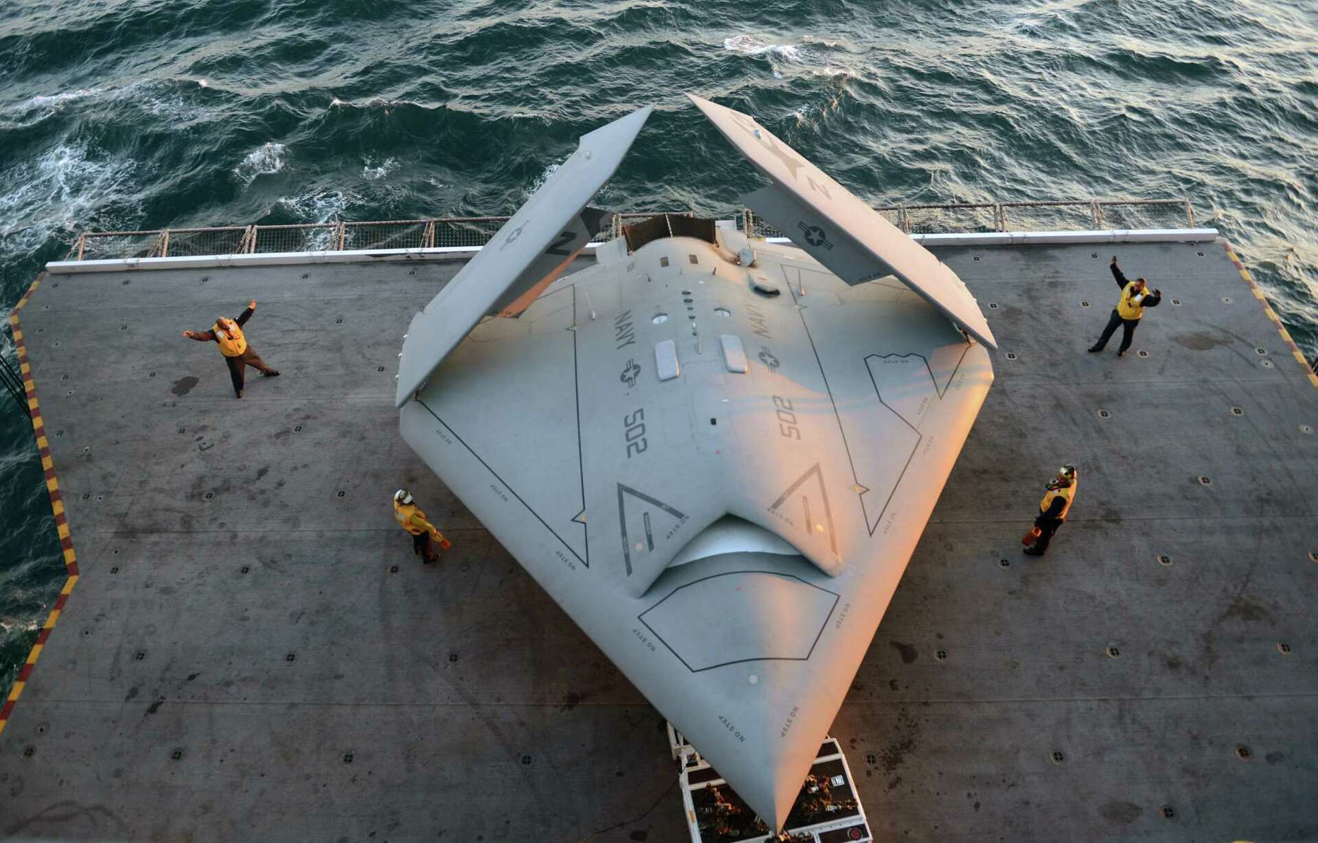 Drone makes first catapult takeoff from aircraft carrier