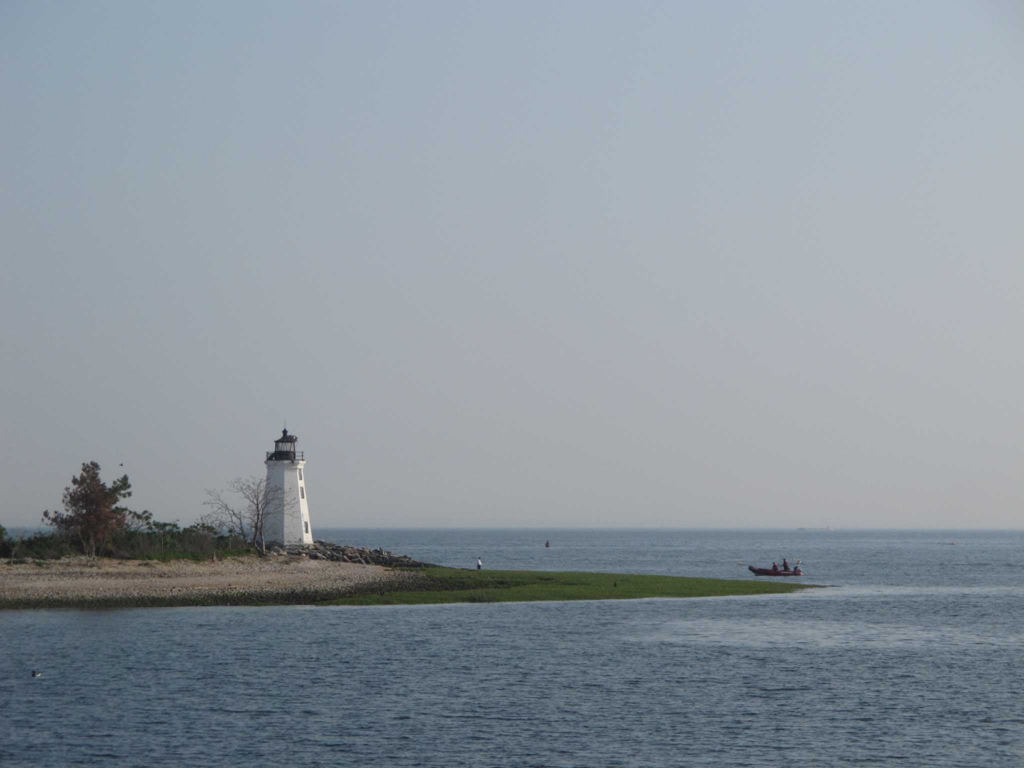 Fall victim taken from lighthouse by boat