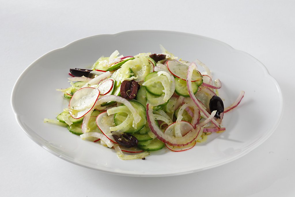 Finely cut cucumber packs crunch
