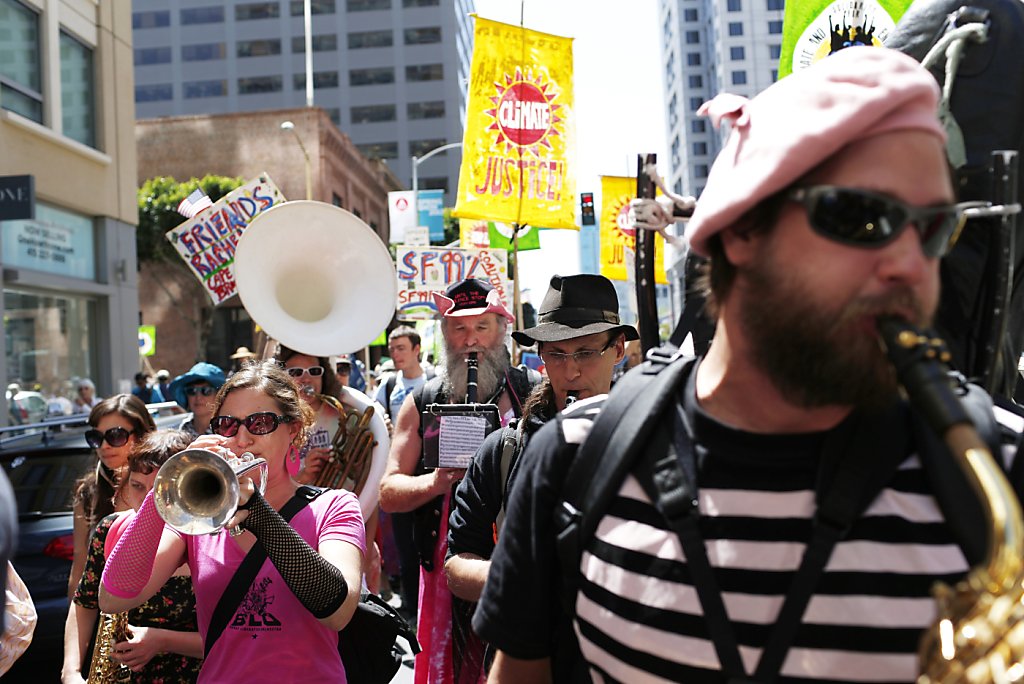 Brass Liberation Orchestra keeps protest beat