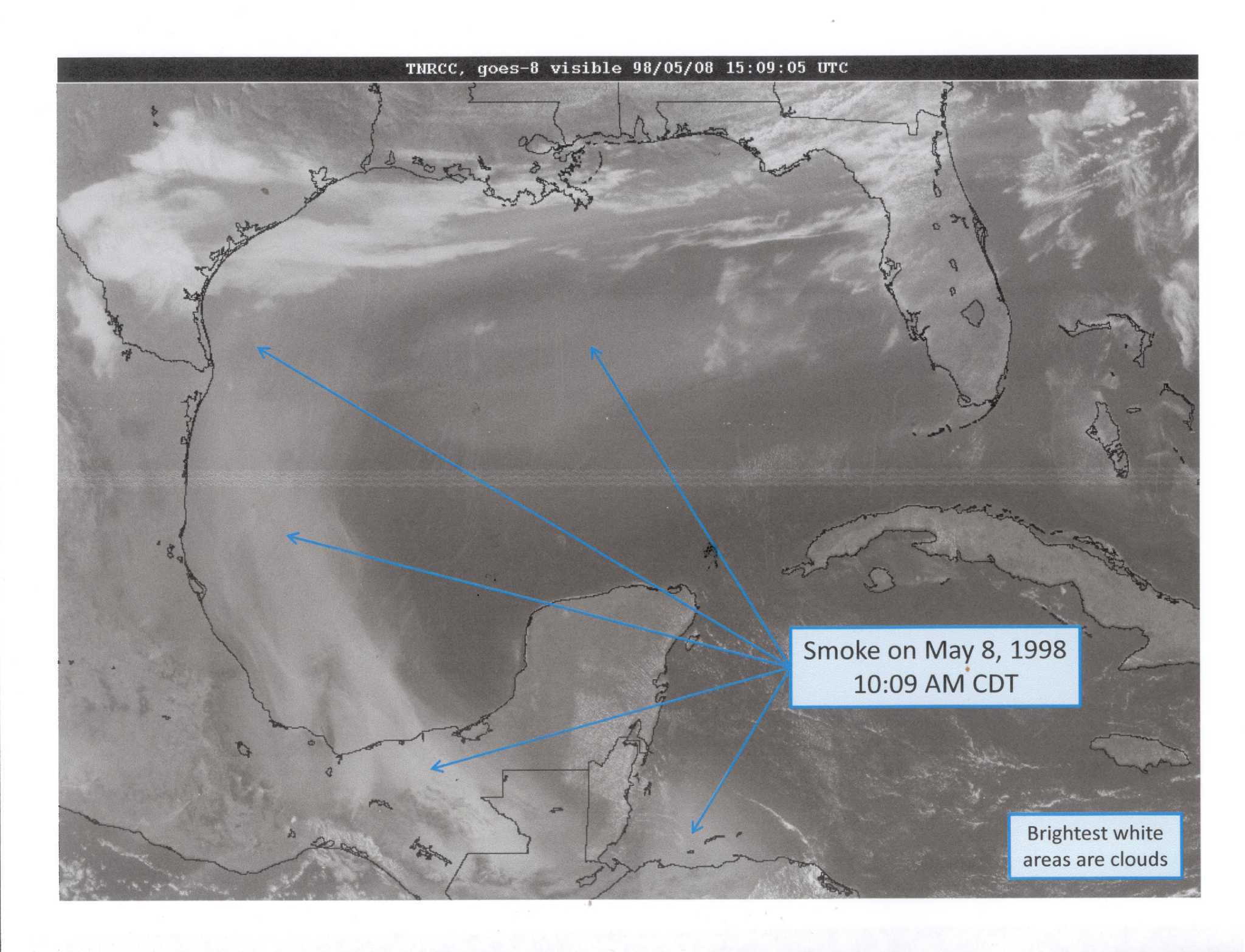 Mexican smoke drifting our way