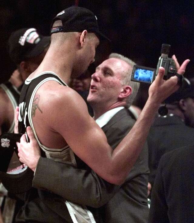 Spurs coach Gregg Popovich over the years