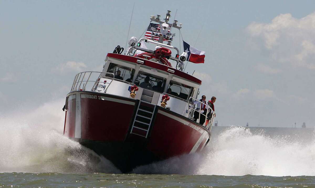 High-tech fireboat on duty