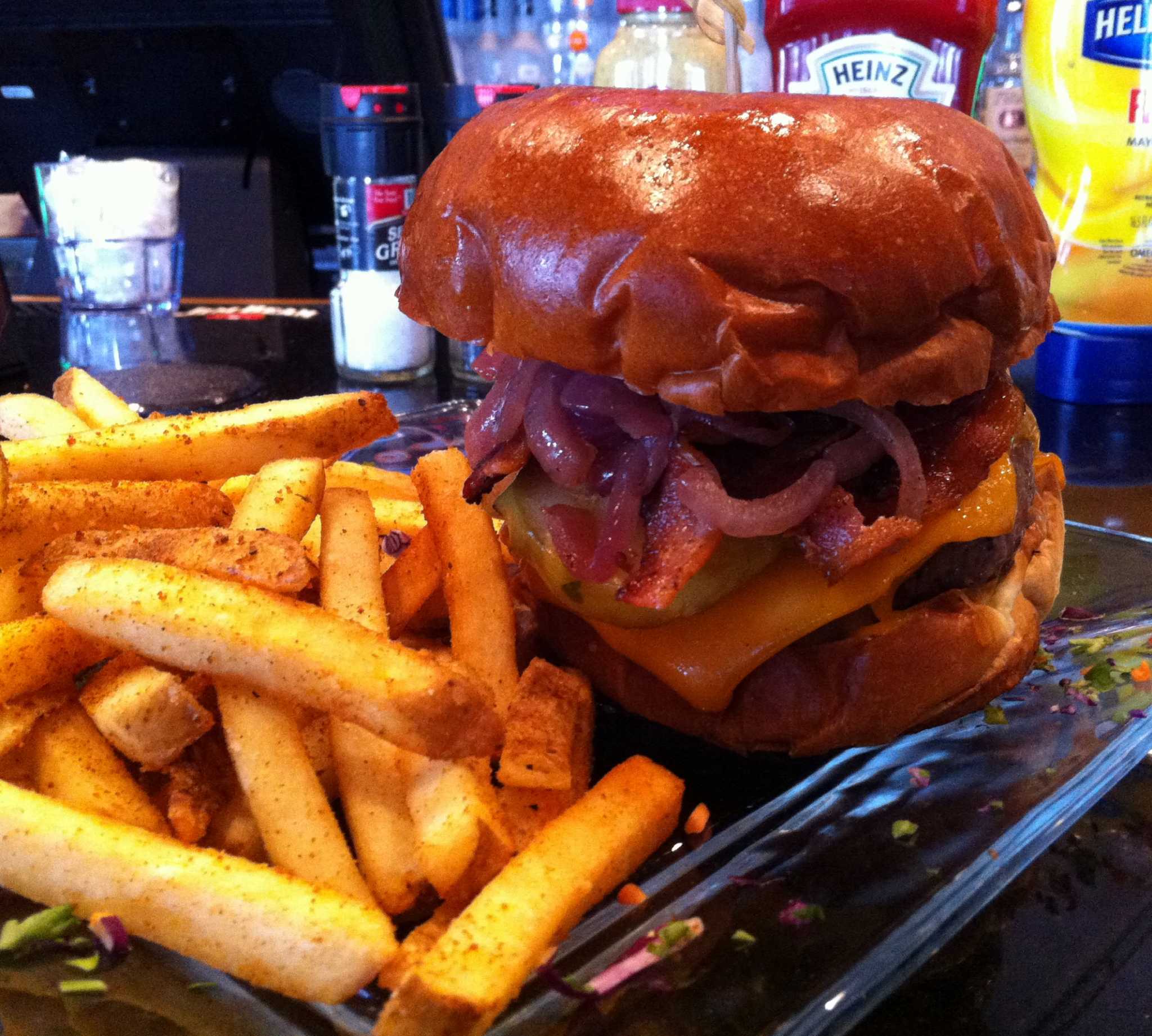 Get a signature burger at the Chopping Block