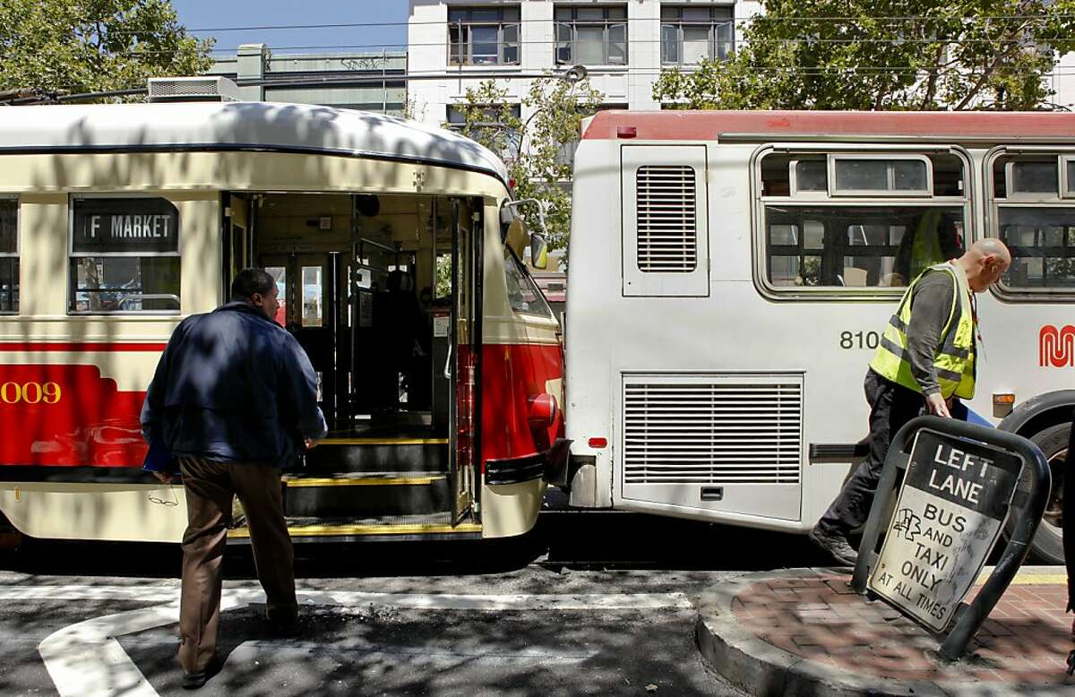 Muni bus, trolley collide - 15 injured