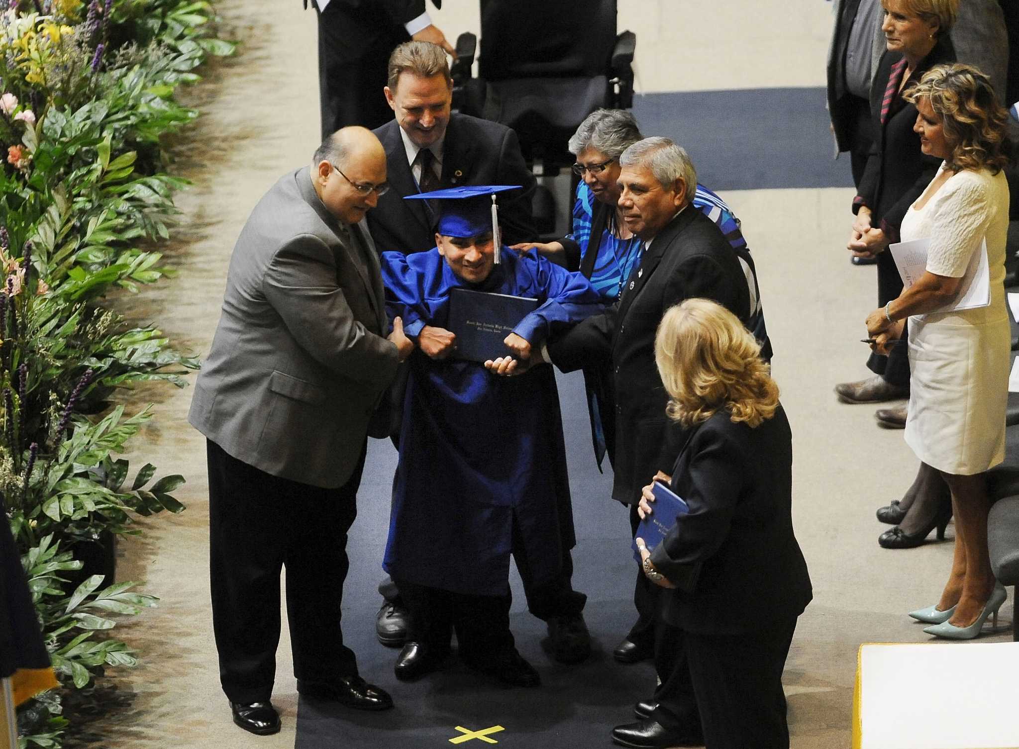 One-of-a-kind walk for this grad