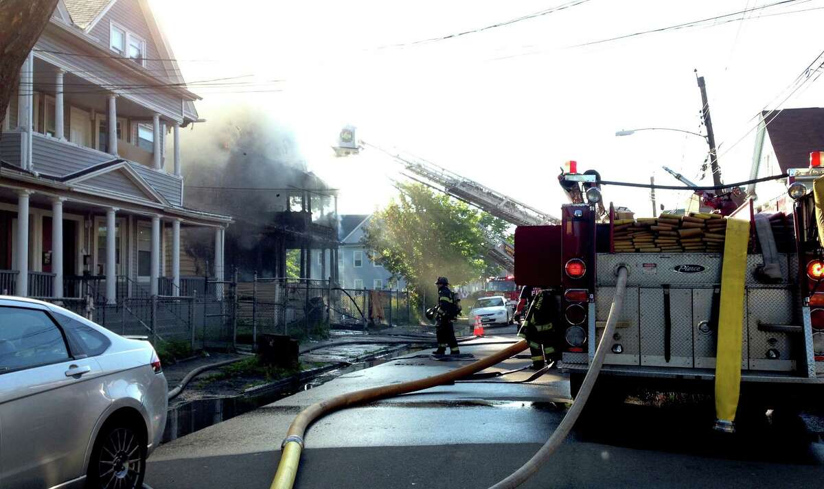 Flames tear through Bridgeport home