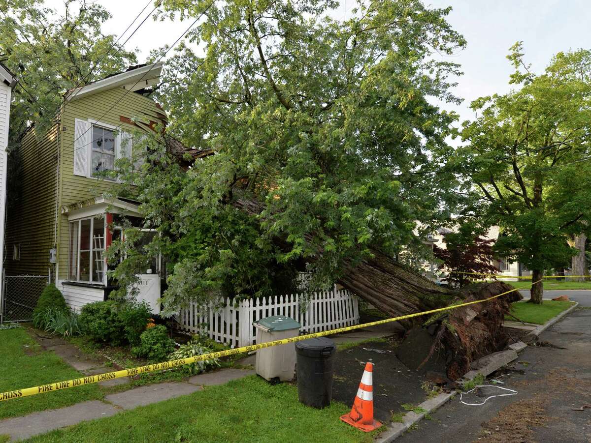 Storm-ravaged home razed
