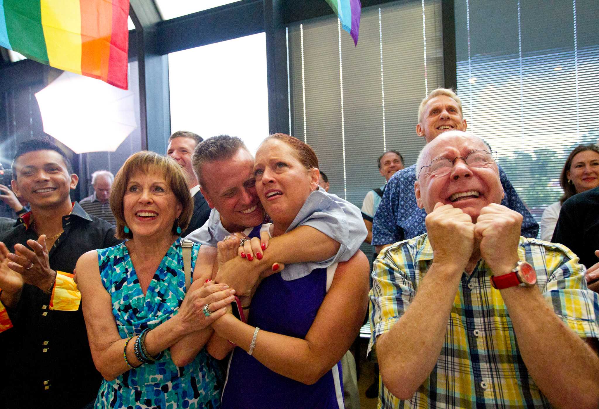 Houston gay marriage supporters cheer Supreme Court's DOMA ruling