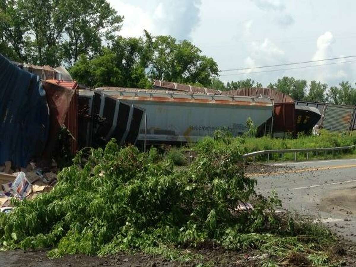 Train wreck leaves a mess