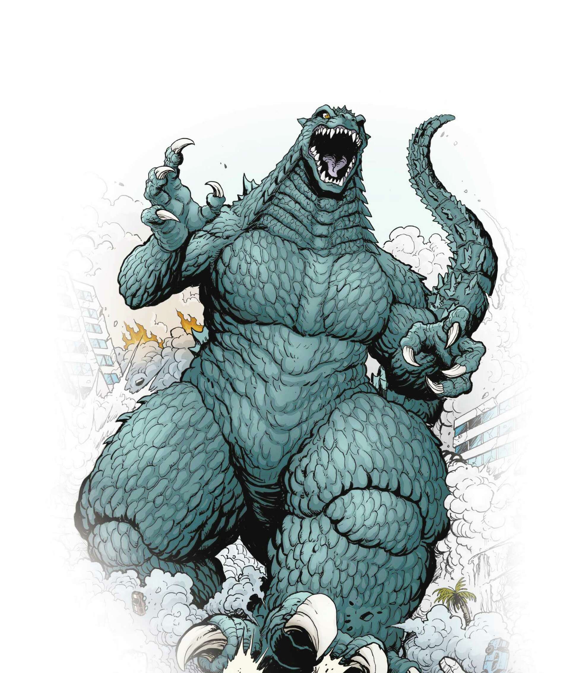 Drawing out Godzilla artist