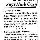 Herb Caen's first column - from 75 years ago - SFGate