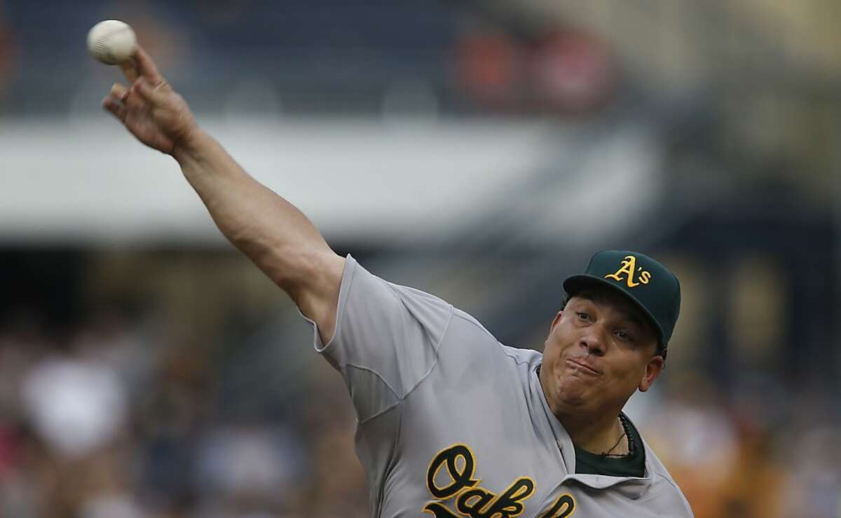 Defense, pitching carry A's past Pirates, 2-1