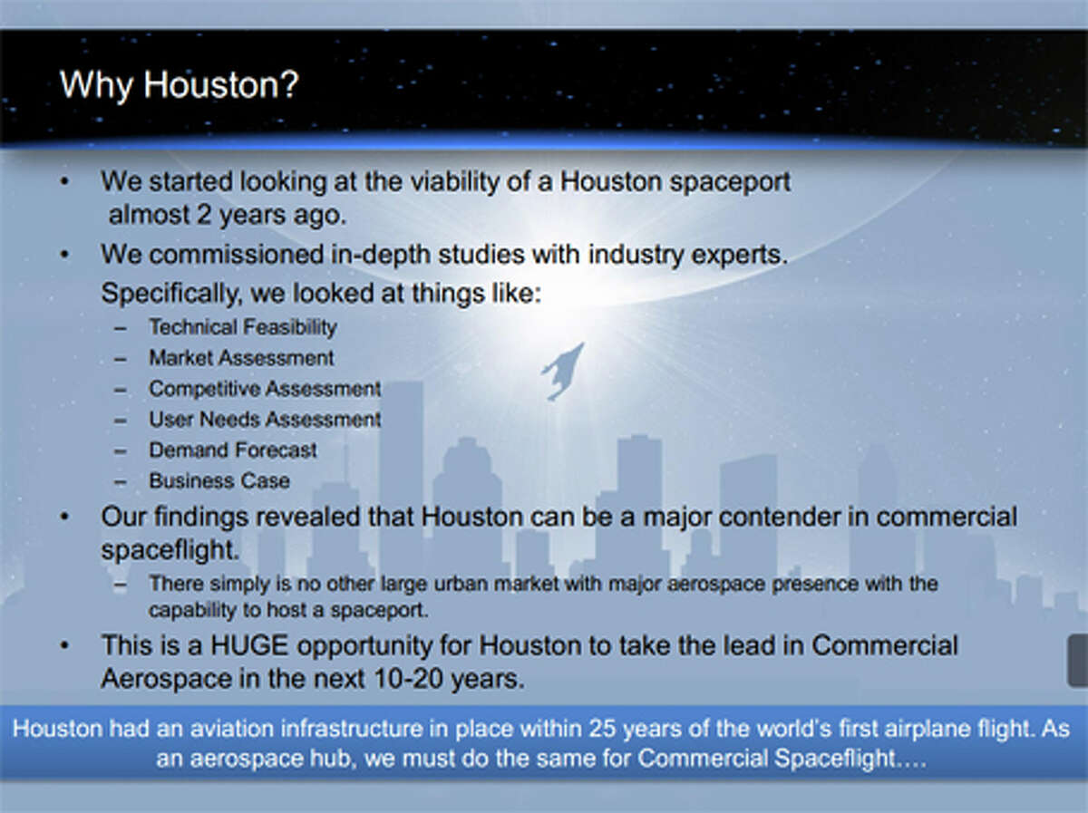 Houston Airport System plan calls for building spaceport at Ellington Field