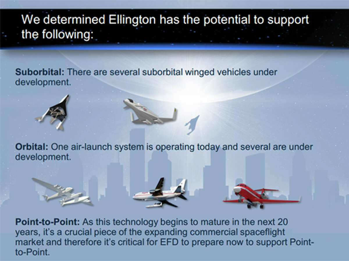 Houston Airport System plan calls for building spaceport at Ellington Field
