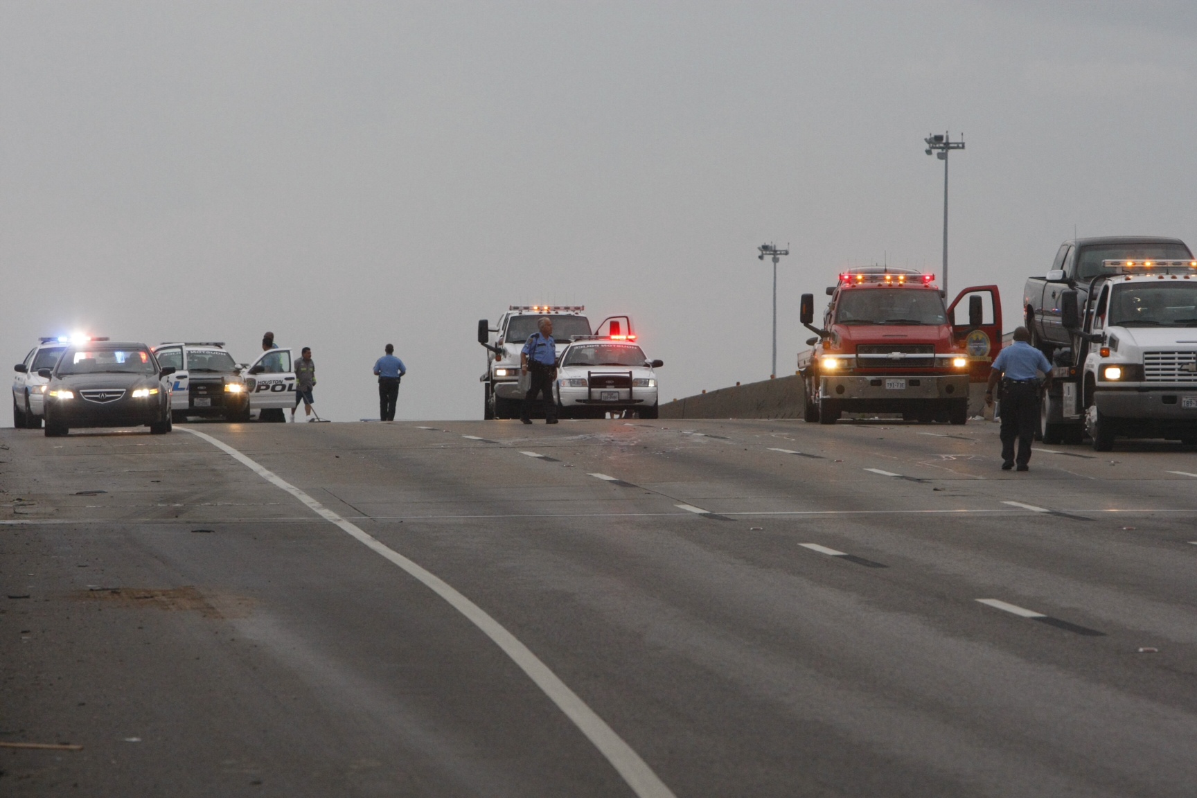 Southwest Freeway reopens after crash near downtown