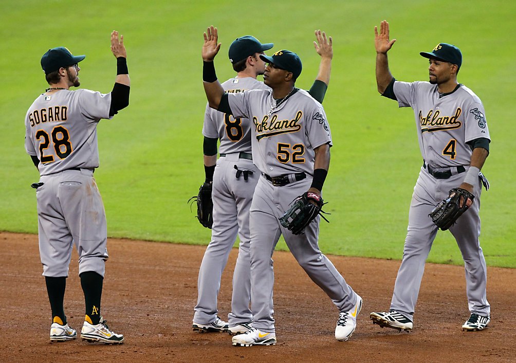 Long ball gets A's back on winning track