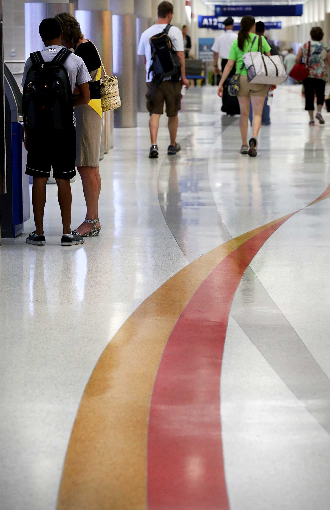 Airport's Terminal A showing updated, more modern look