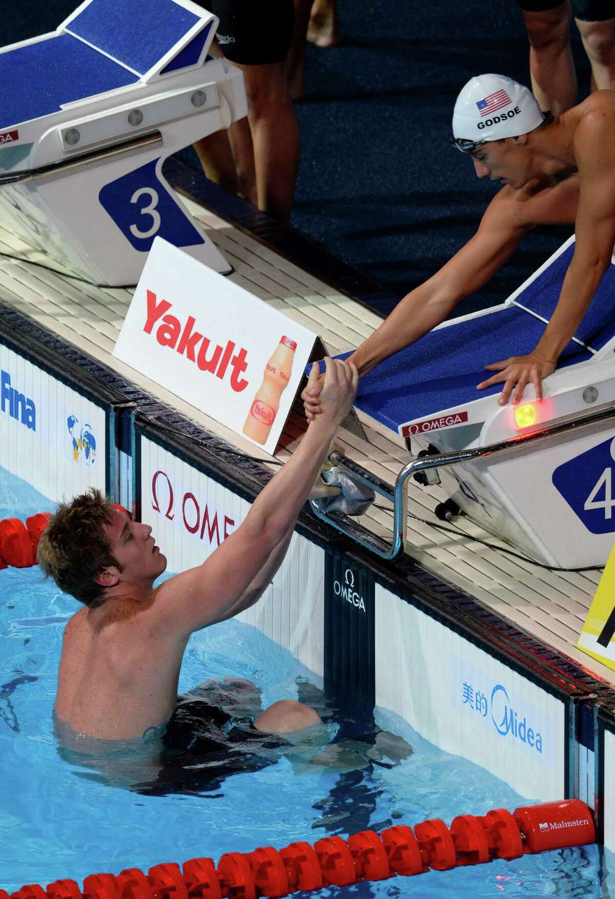 S.A.'s Jimmy Feigen at the 2013 FINA World Championships
