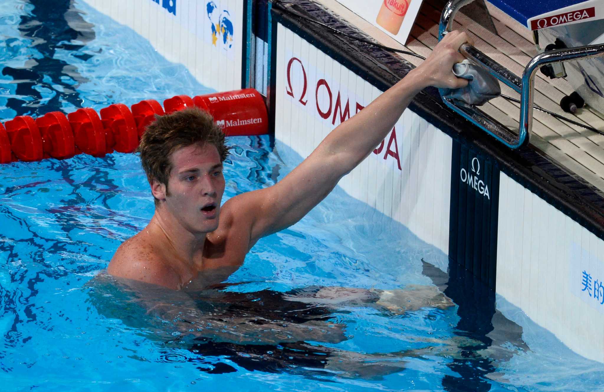 S.A.'s Jimmy Feigen at the 2013 FINA World Championships