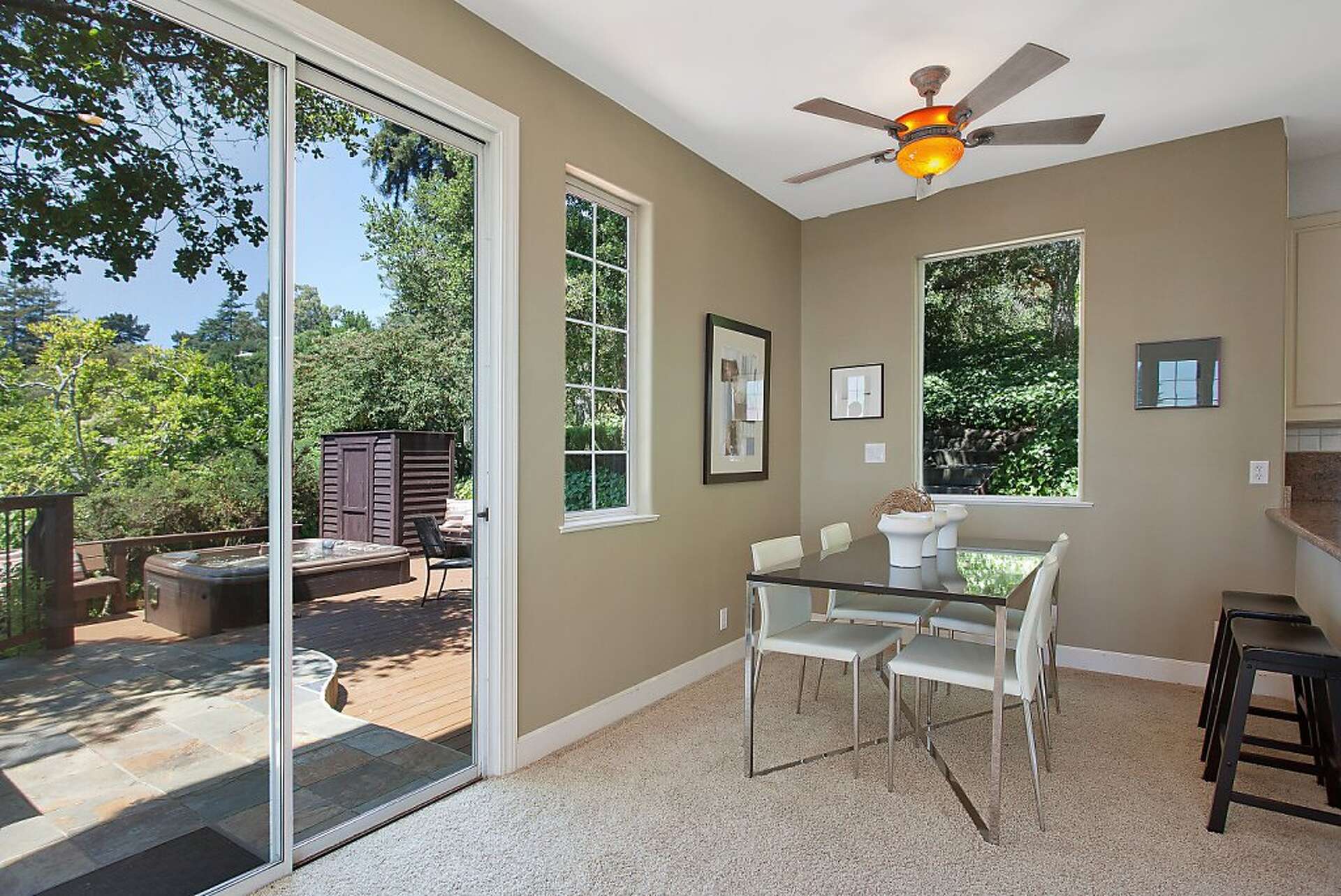 Contemporary Montclair home has views, wine cellar