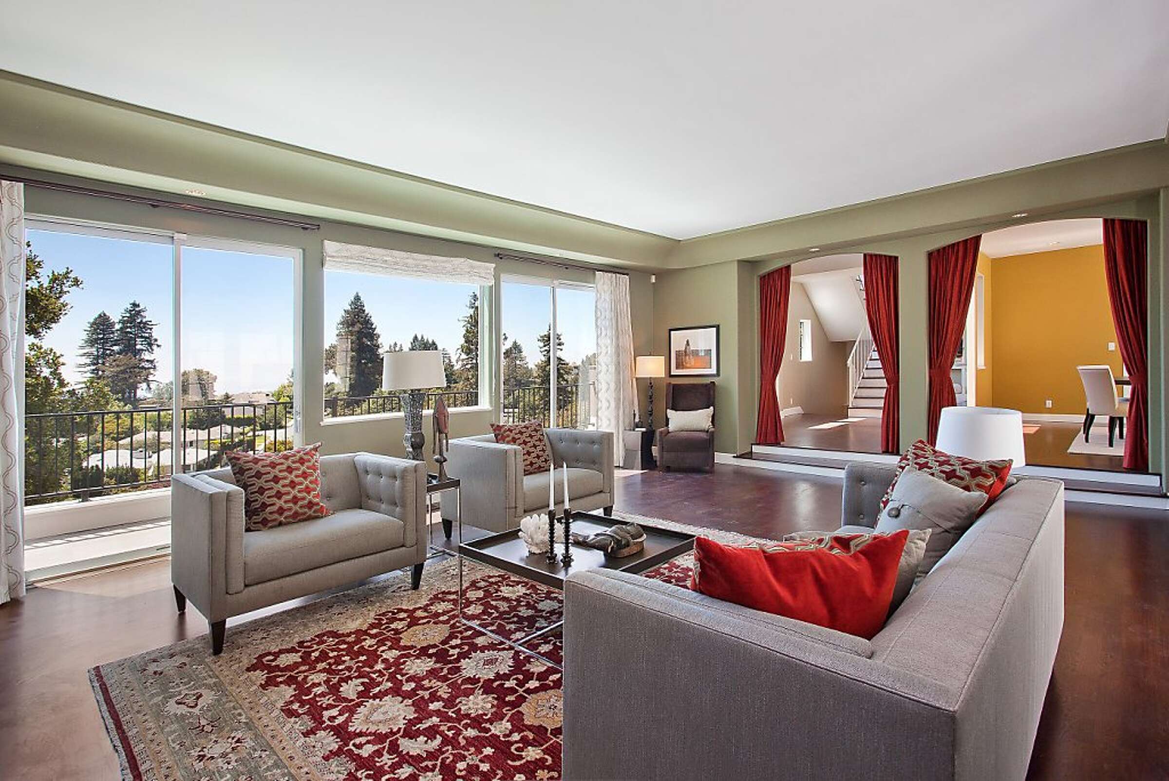 Contemporary Montclair home has views, wine cellar