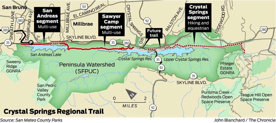Crystal Springs Trail links lakes, woodlands - SFGate