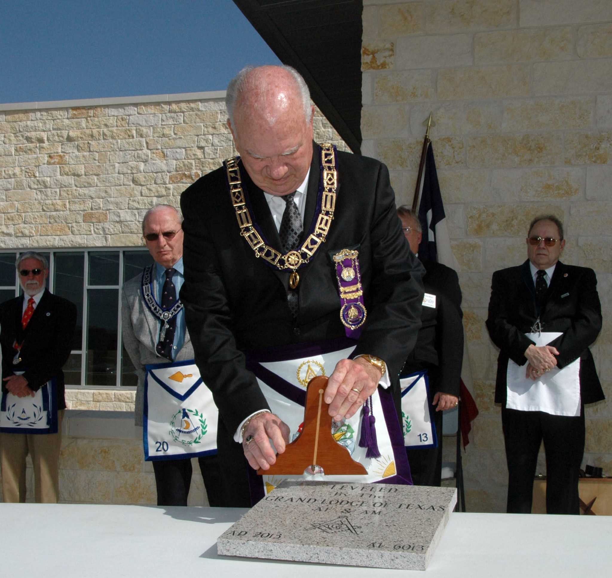 Masonic cornerstone rite held at Mountain Valley Elementary