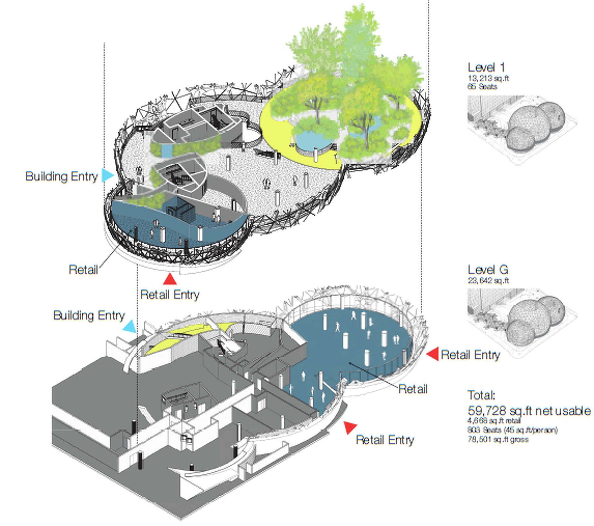 Amazon updates look of proposed spheres
