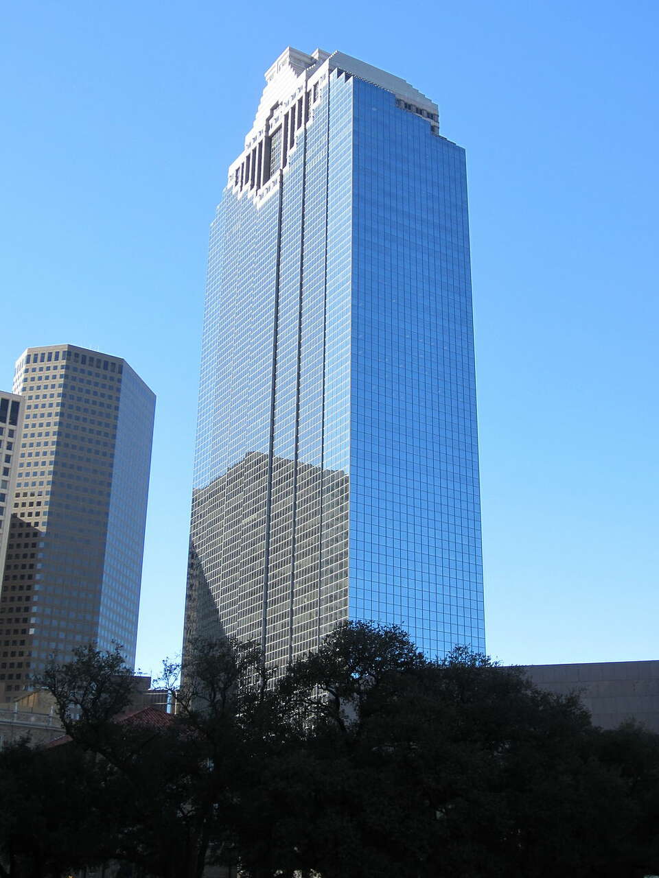 Houston's distinctive 'Mayan temple' skyscraper on the market
