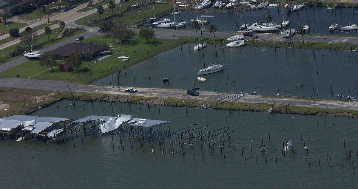 Aerial photos of Hurricane Ike damage