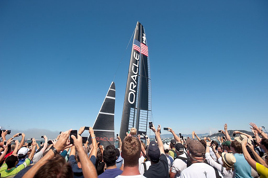 Oracle Team USA gets on board with 1st win