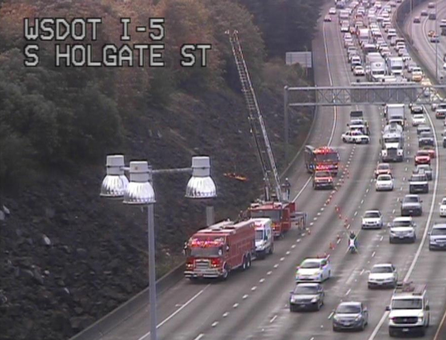Photos: Seattle rescue snarls I-5 traffic