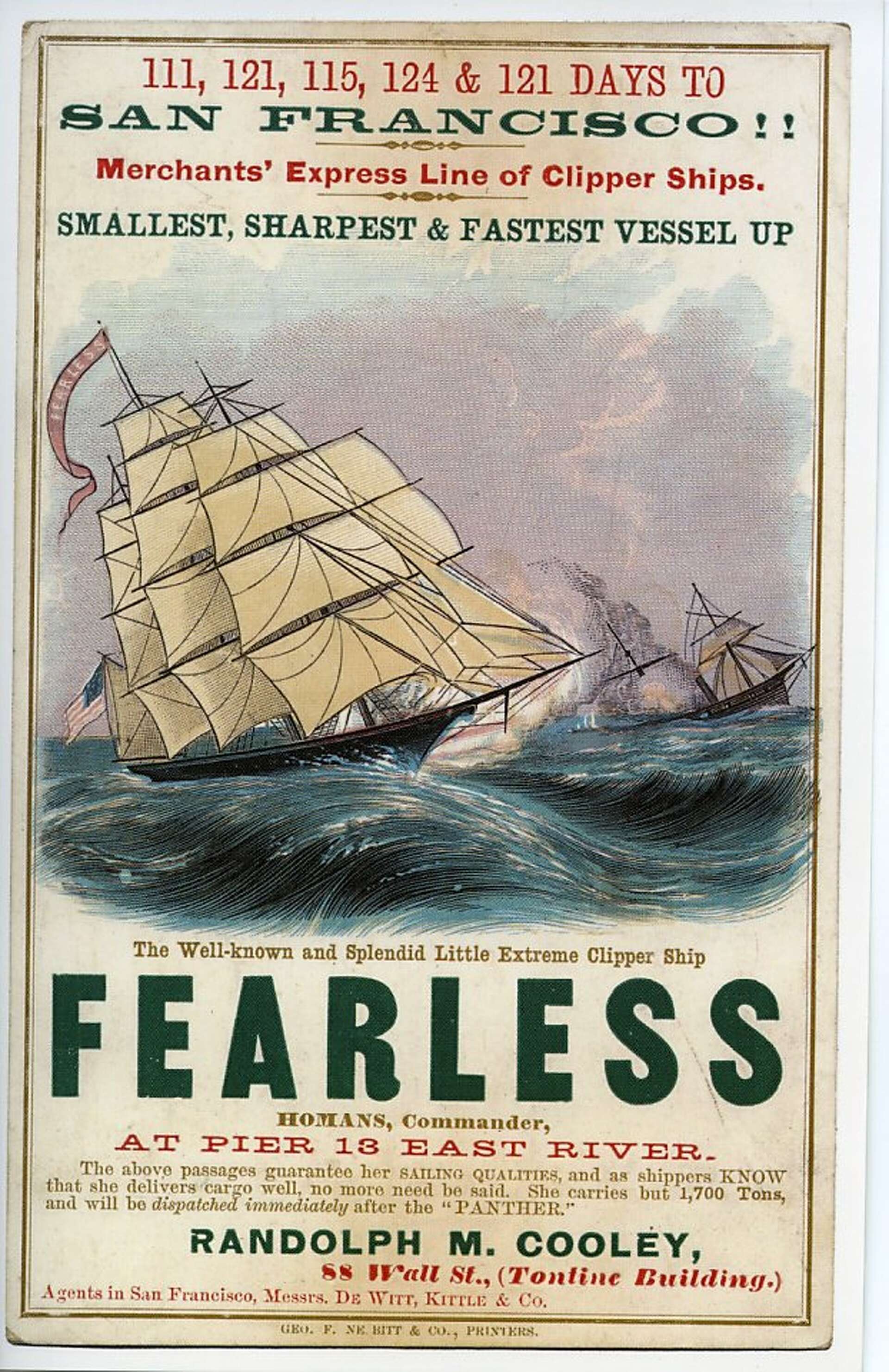 Clipper advertising card exhibit at Bancroft Library