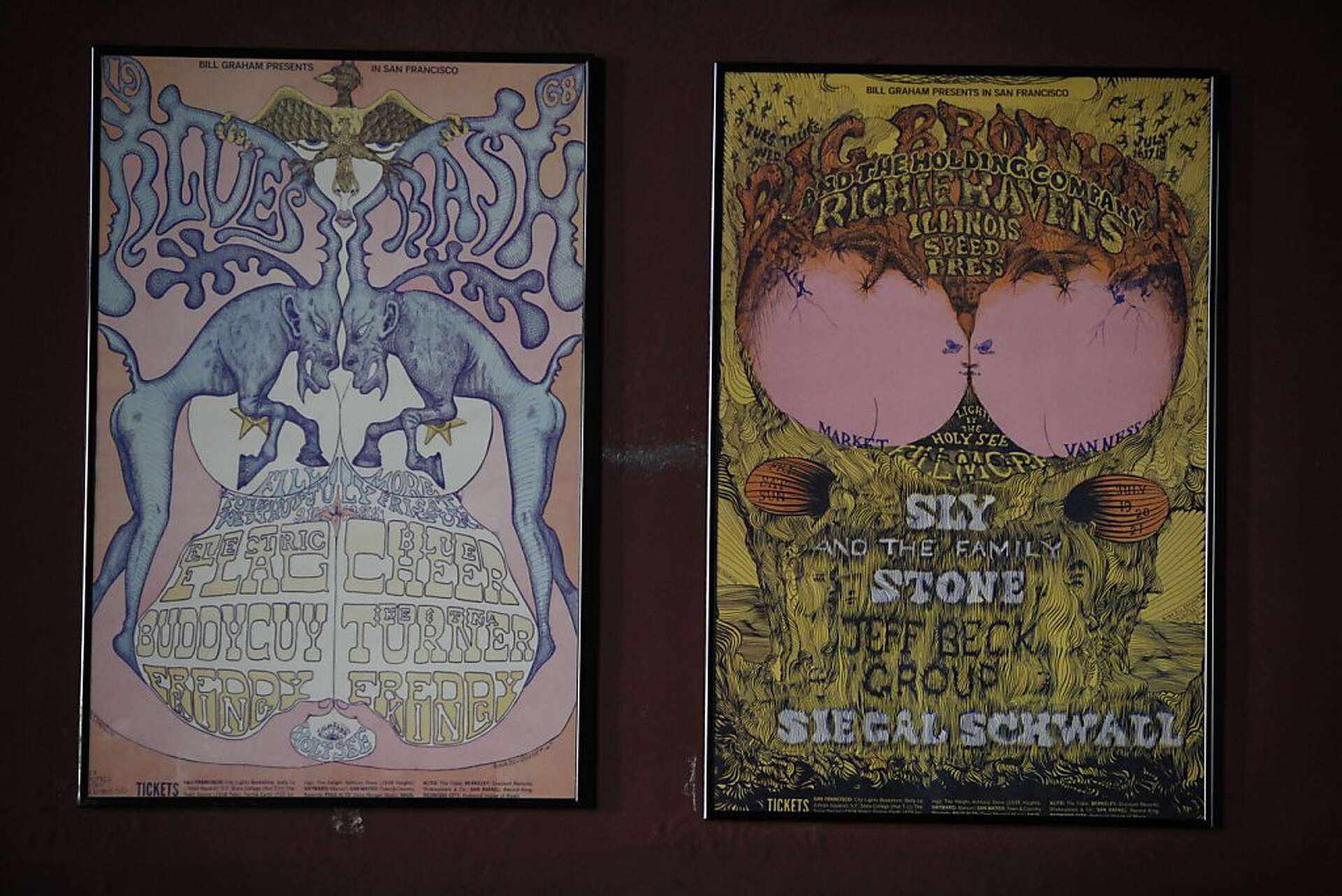 Fillmore's Poster Room filled with walls of sound