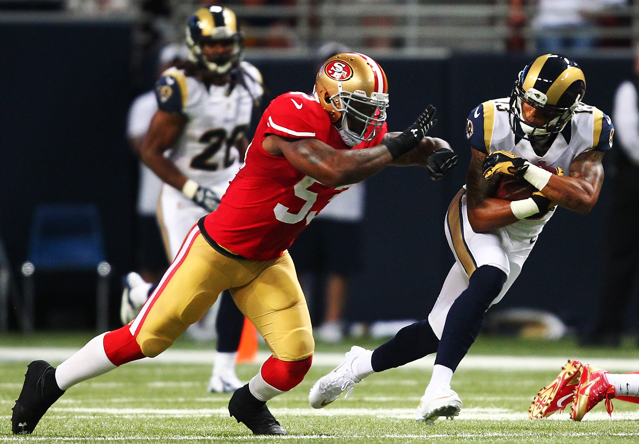 Linebacker steps up in victory