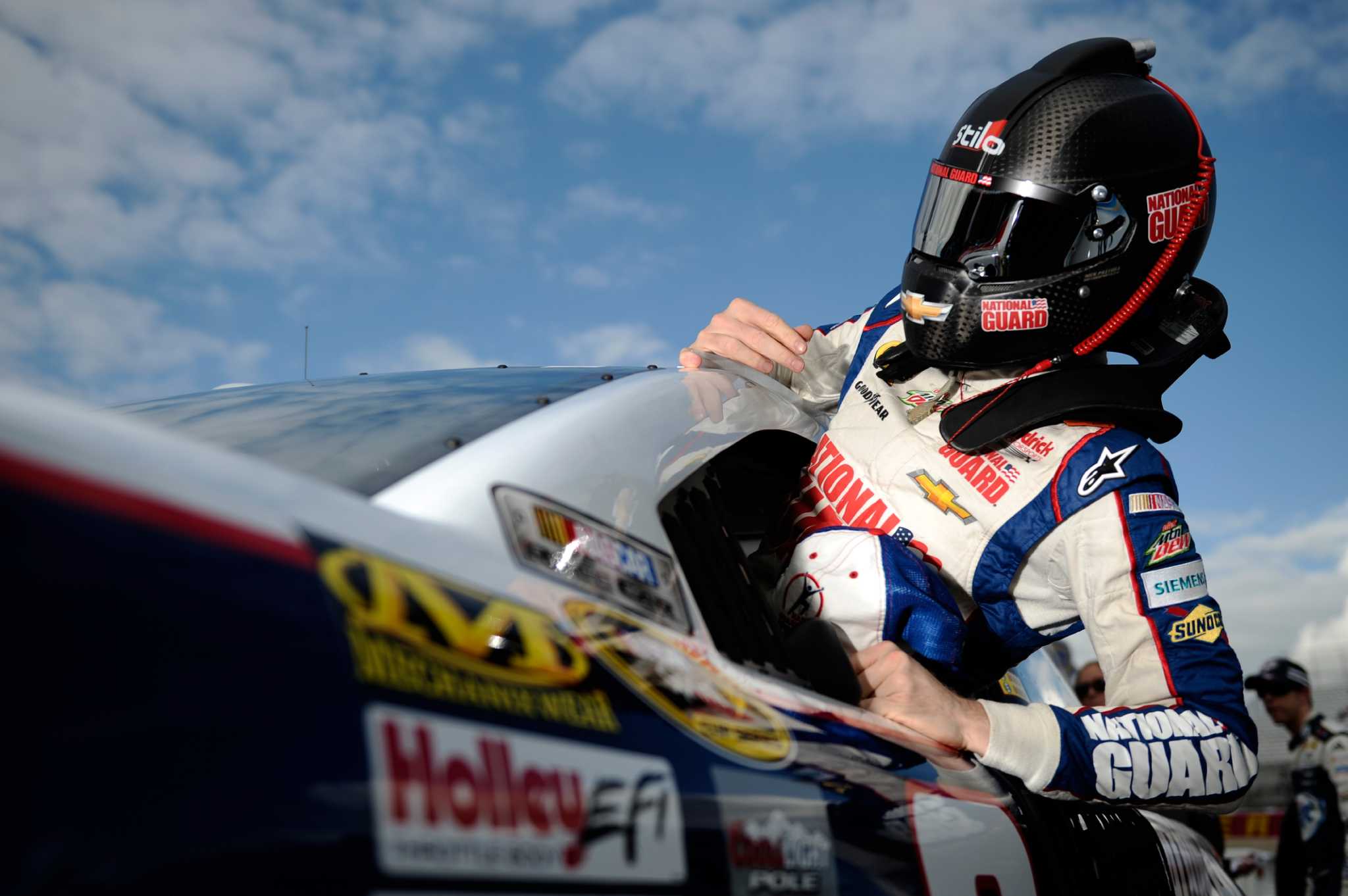 Earnhardt wins the pole