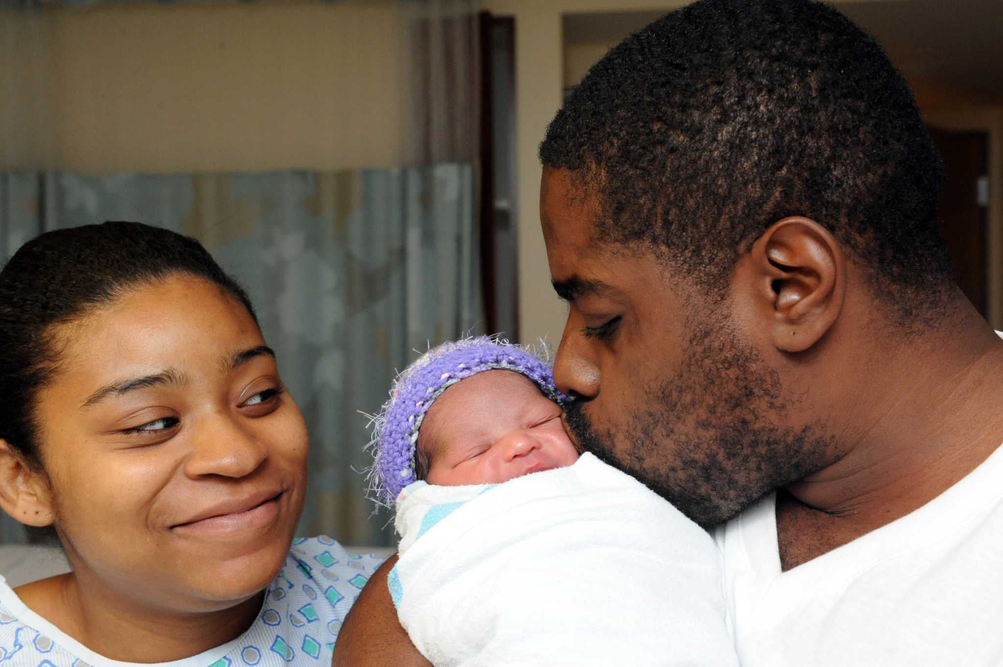 Special delivery: Jaelynn just couldn't wait