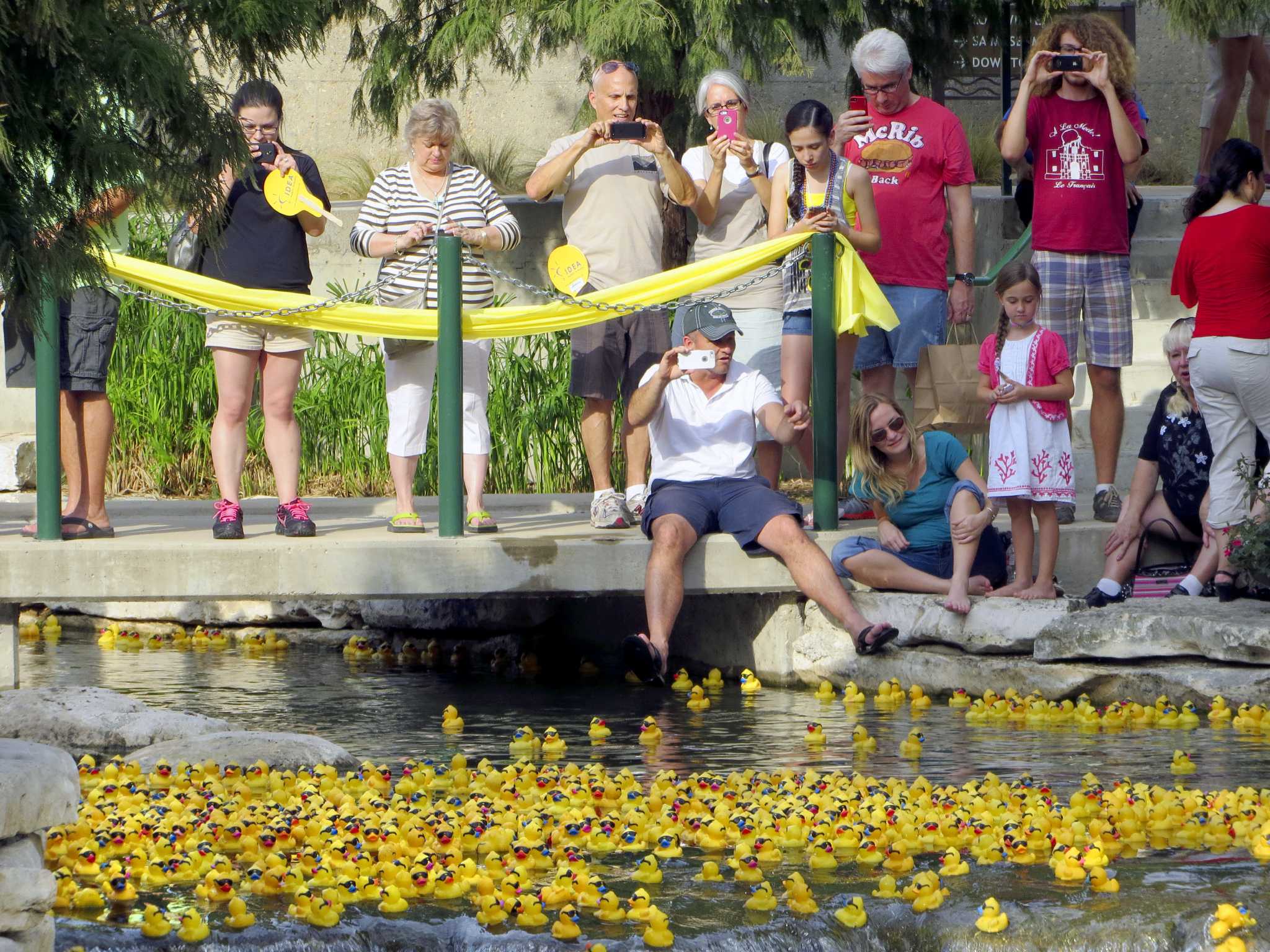 Duck race for charity slow family fun