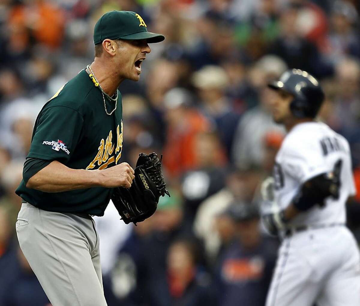 A's pound three homers, beat Tigers 6-3