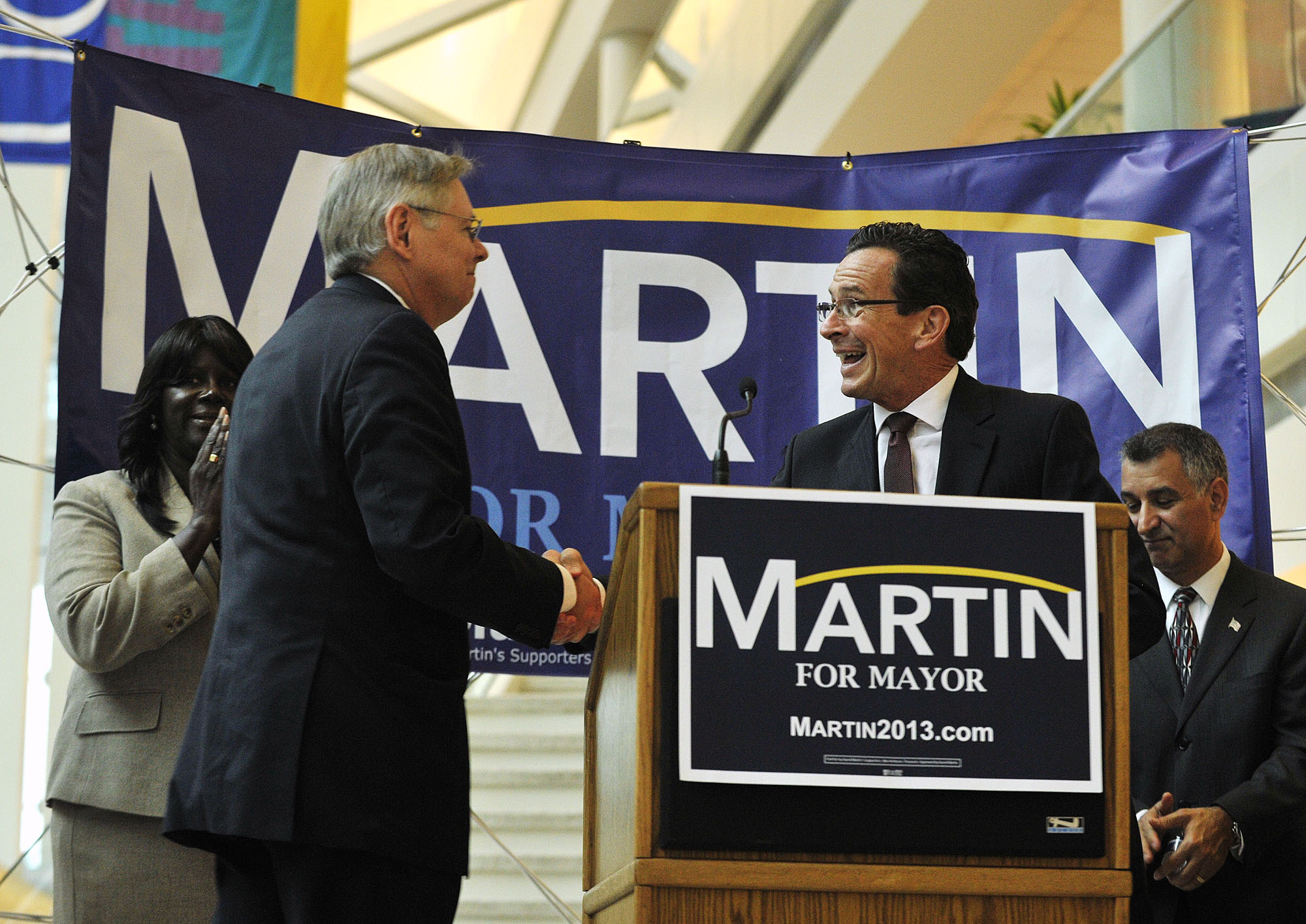 Malloy endorses Martin for mayor