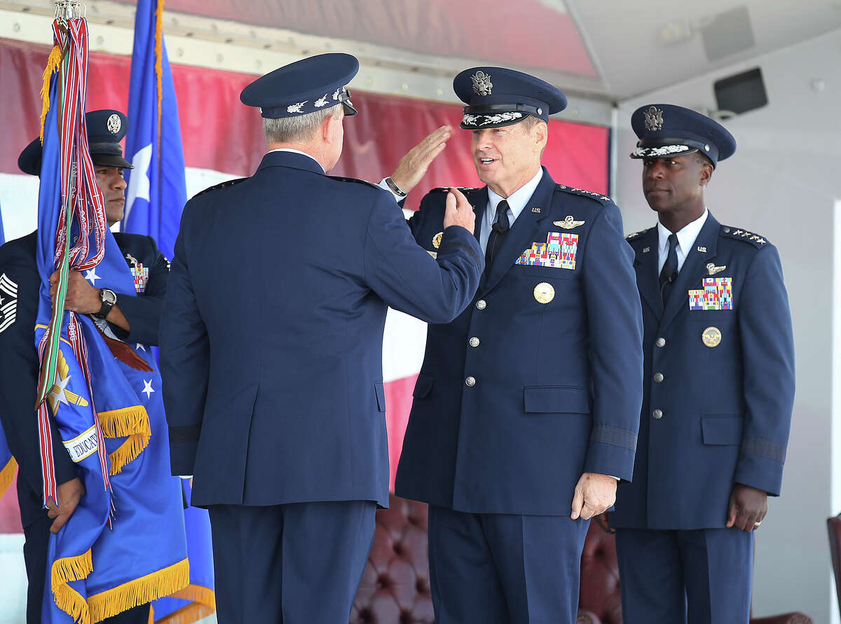 General who had to handle scandal at Lackland retires